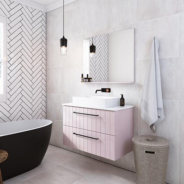 Timberline Henley Wall Hung VJ Panel Vanity With Above Counter Basin ...