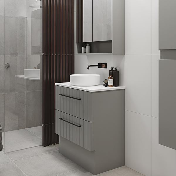 Timberline Henley Floor Standing VJ Panel Vanity with Above Counter Ba ...