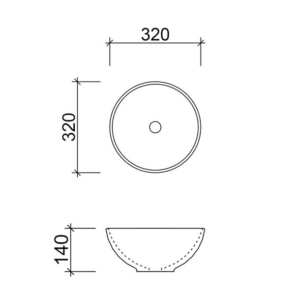 Timberline Rose Above Counter Basin - Gloss White – Wellsons