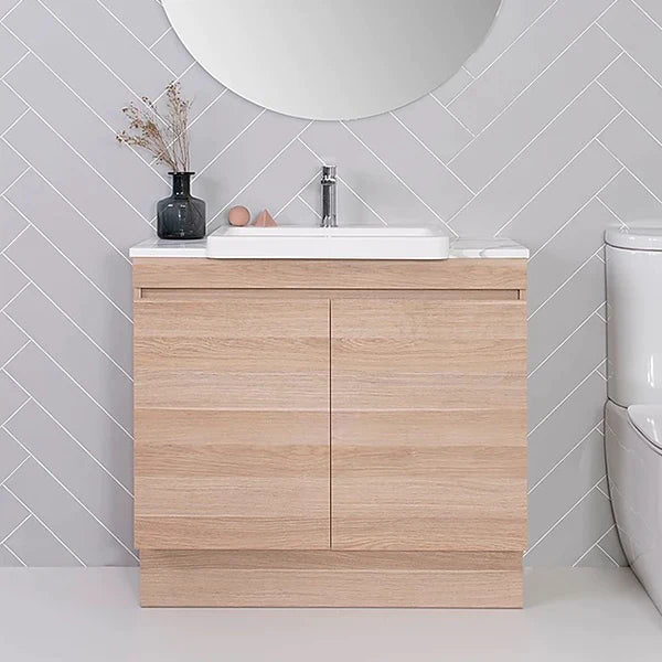 ADP Glacier Semi Recessed All Door Trio Vanity Solid Surface Top - Pro ...
